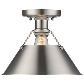 Golden Lighting Orwell Single Light 10" Wide Semi-Flush Mount Ceiling ...