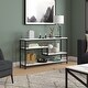 Mathis 55" Wide Rectangular Console Table with Faux Marble Top - Bed ...