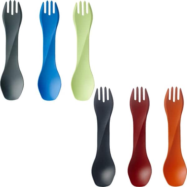 Humangear Uno Fork and Spoon Combination Travel Utensil 3-Pack - Bed ...