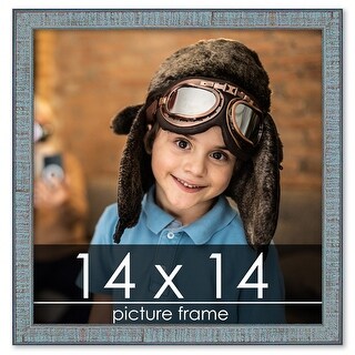 14x14 Distressed/Aged Complete Wood Square Picture Frame with UV ...
