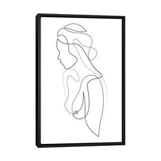 iCanvas "Demure - One Line" by Addillum Framed Canvas Print - Bed Bath ...