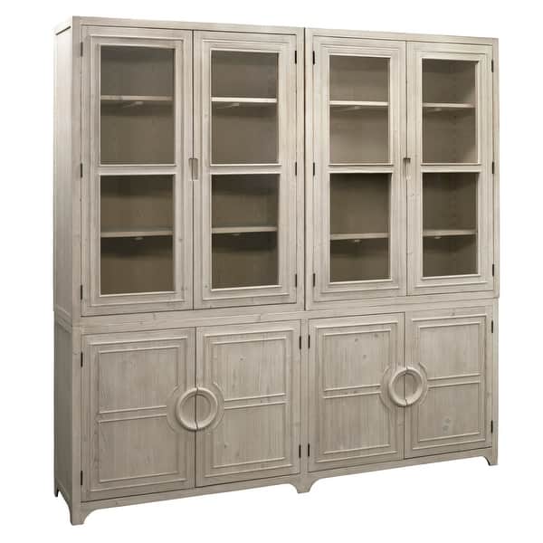 Waylon 90-inch High Reclaimed Pine Large Storage Cabinet Finished in a ...
