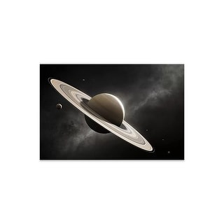 Planet Saturn With Major Moons Print On Acrylic Glass by Johan ...