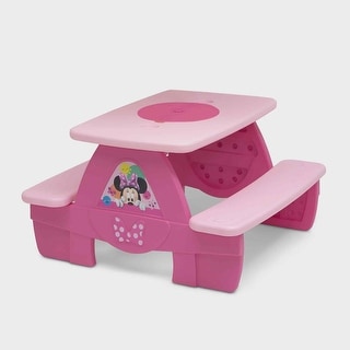 Minnie Mouse Picnic Table with Block Baseplate & Cupholders - Bed Bath ...
