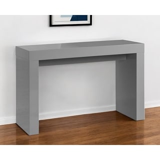 HomeRoots 47" Gray Wood Block Console Table - 47.3' X '30' X '15.6 ...