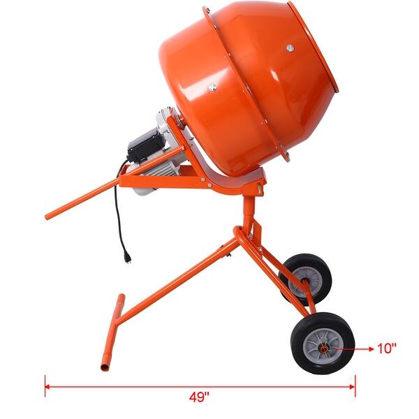 4.6-cubic-foot Cement Mixer Electric Concrete Mixer Power Moveable ...