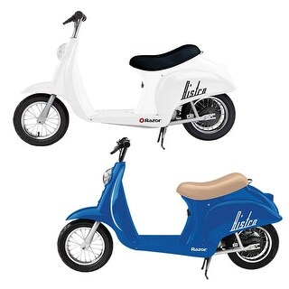 Razor Pocket Mod Euro 24V 250W Electric Motor Scooter (2-Pack), White ...