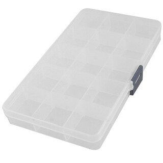 Unique Bargains Transparent White Plastic Electronic Component Storage ...