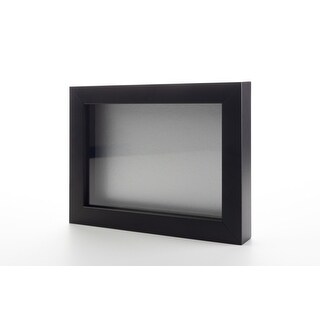 4x4 Shadow Box Frame Painted Black Real Wood with a Silver AcidFree ...