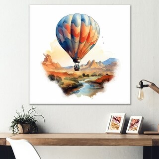 Designart "Hot Air Balloon Dreamscape" Hot Air Balloon Wall Art - Bed ...