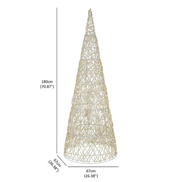 Twinkling 1450 LED Christmas Cone Tree with Warm White & Cold White ...