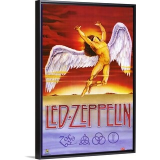 "Led Zeppelin ()" Black Float Frame Canvas Art - Bed Bath & Beyond ...