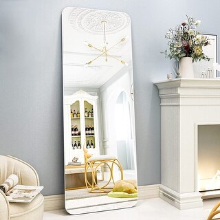 Inch Rounded Frameless Full Length Mirror High Definition Full Body ...