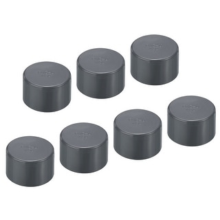 UPVC Pipe End Cap Fitting, 7 Pack Furniture Grade Plug Coupling Grey ...