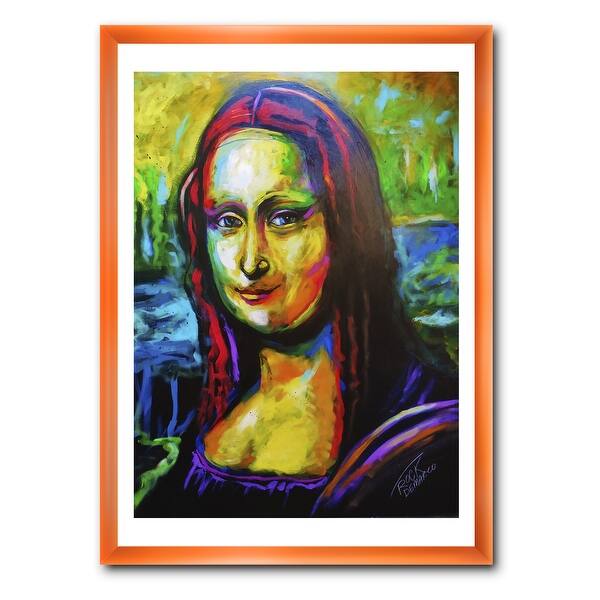 Designart "Very Colorful Mona Lisa" Modern & Contemporary Premium ...