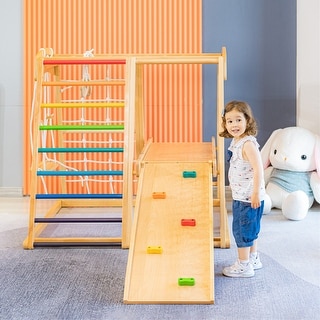 Solid Wood Kids Climbing Frame Baby Slide Small Fitness - Bed Bath ...