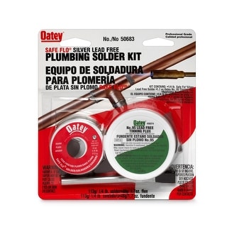 Oatey 50683 Safe-Flo Lead Free Plumbing Solder Kit 8 Oz, Silver - Bed ...