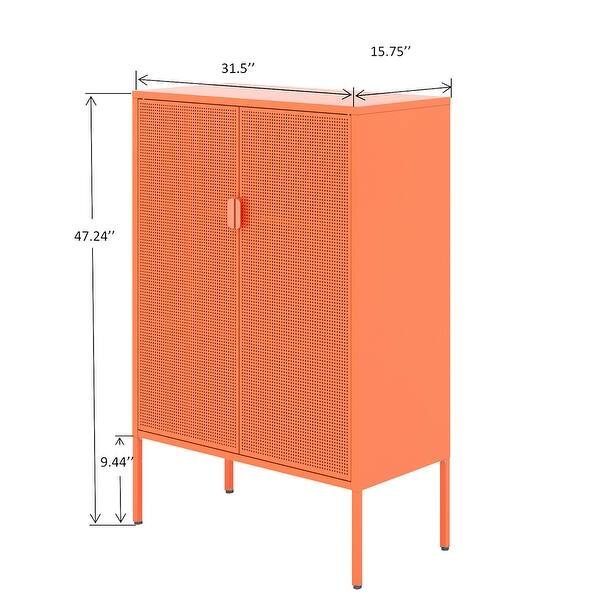 Free-Standing Metal Storage Locker Cabinet with Adjustable Shelves ...