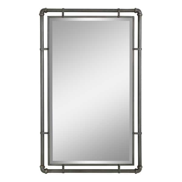 Carbon Loft Berlik Industrial Metal Wall Mirror - Grey - Bed Bath ...