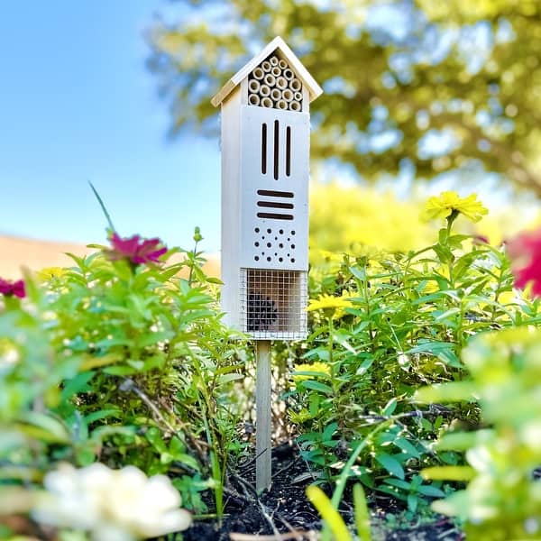 Pollination Palace - Bee & Butterfly Wooden Home - Multi-Compartment ...