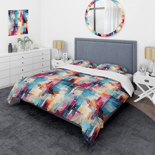 Designart "Urban Reflections" Modern Bedding Set With Shams - Bed Bath ...