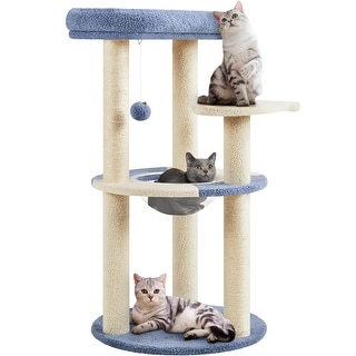Cat Tree, 35.5in Cat Tower for Indoor Cats, Cat House with Scratching ...