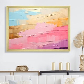 Designart "Minimalism Chasing Rainbows I" Rainbow Framed Wall Art ...