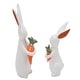 Transpac Ceramic Easter Bunny Set of 2 6.75 in Decorative Clay Objects ...