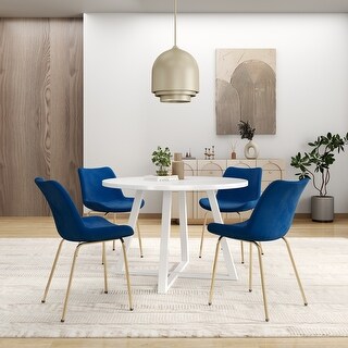 Elegant round dining table,5-Piece Round Dining Set, Trestle Dining ...