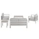 Linon Nordwind Aluminum Outdoor 2 Seater Sofa 5pc Patio Set - Bed Bath ...