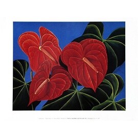 ''Jungle Heart'' by Sharon Mack Floral Art Print (18 x 24 in.) - Bed ...