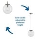 Atwell Collection 1-Light Clear Glass Brushed Nickel Large Pendant - 12 ...