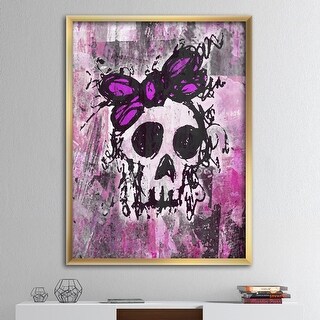 Designart "Sketched Skull Princess" Modern & Contemporary Premium ...