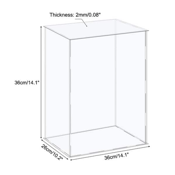 Acrylic Display Case Plastic Cube Storage Box Clear Assemble Showcase ...