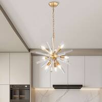 Lorena Shiny Bronze Crystal and Slender Rods Sputnik Chandelier - On ...