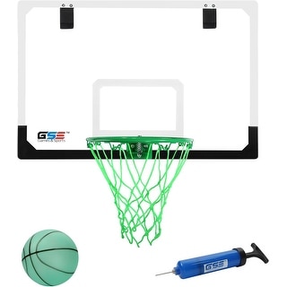GSE™ 24"x16" Over-The-Door Pro Basketball Hoop with Basketball & Pump ...
