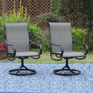 Patio Chairs All Weather Patio Dining Chairs Set of 2 Swivel Patio ...