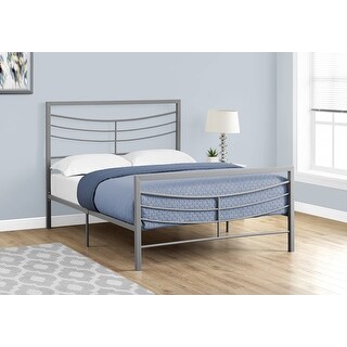 Monarch 2642F Full Size Silver Metal Bed Frame Only - Bed Bath & Beyond ...