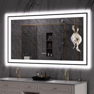 55x30 Inch Frameless LED Bathroom Mirror,Smart Mirror - Bed Bath ...