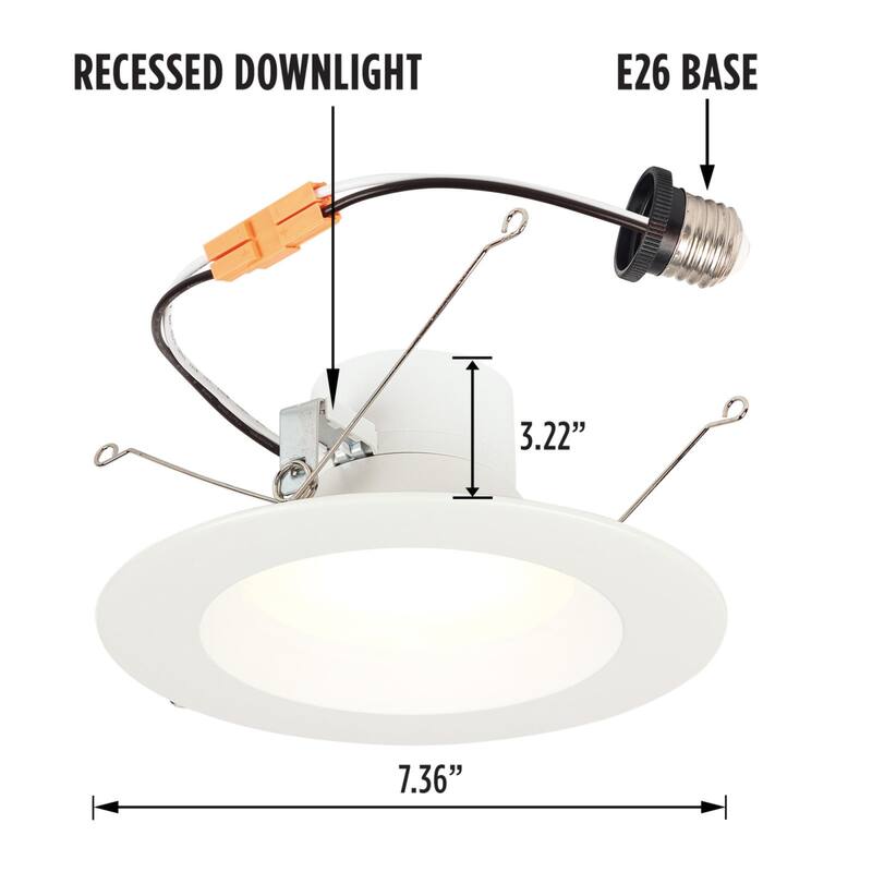 Westinghouse Lighting 10-Watt (65-Watt Equivalent) 4 in. Recessed LED ...