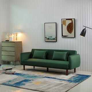 Modern Upholstered 3-Seater Adjustable Backrest Sofa Bed - Bed Bath ...