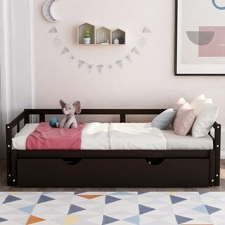 Twin-King Size Multi-Functional Wooden Extendable Daybed High ...