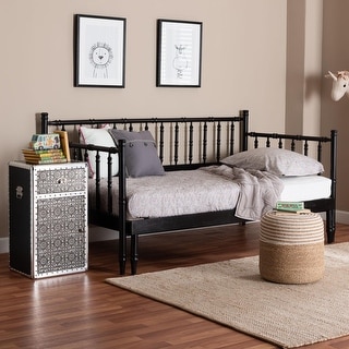 Marisela Twin-To-King Expandable Daybed - Wood Spindle Bed Frame with ...