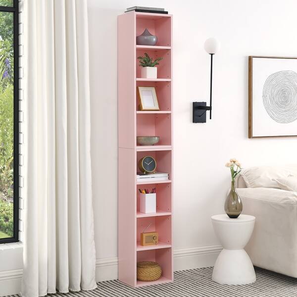 pink corner shelf
