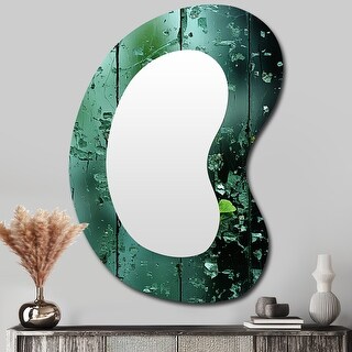 Designart - Abstract Jungle Gardens Window View - Jungle Wall Mirror In ...