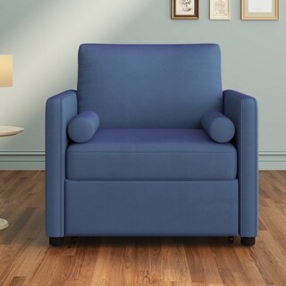 3 in 1 Versatile Convertible Single Sofa Bed with Adjustable Backrest ...