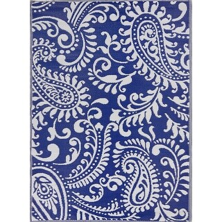 Key West Indoor/Outdoor Area Rug 5'x7' Reversible Blue Paisley - 5' x7 ...