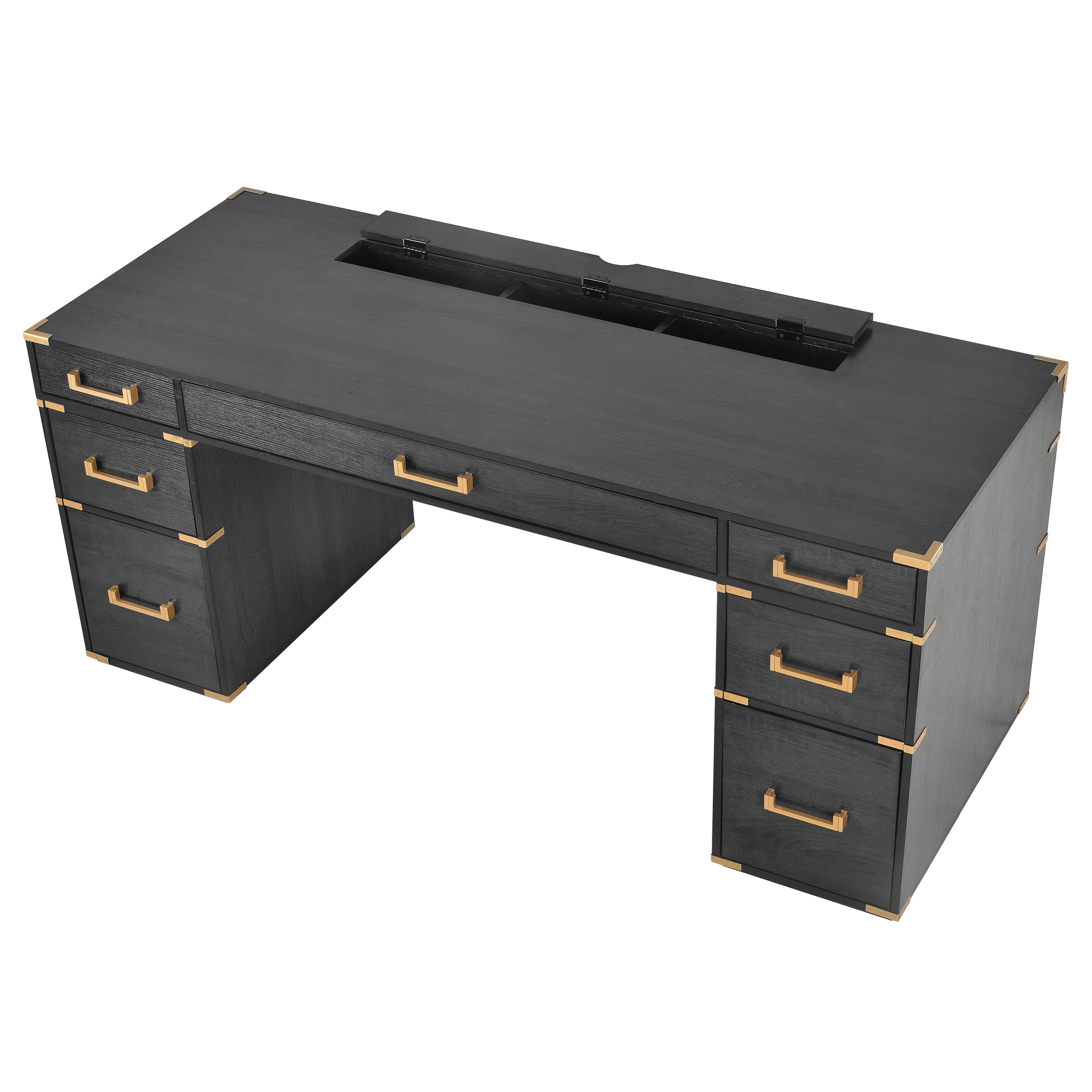 Black Gold Traditional 70 Floor Home Office Desk Executive Desk Bed Bath Beyond 41279584
