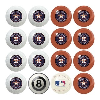 MLB Houston Astros Baseball Billiard Balls Complete Set of 16 Balls ...