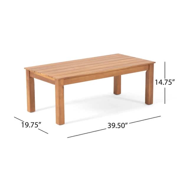 Temecula Acacia Wood Outdoor Loveseat and Coffee Table Set with ...